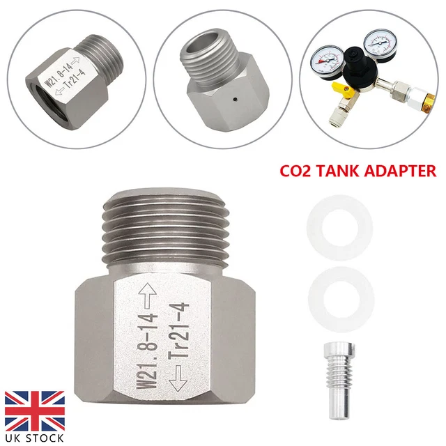 CO2 CYLINDER REGULATOR Adapter TR21-4 to W21.8 Connector For Sodastream Part New £7.36 - PicClick UK