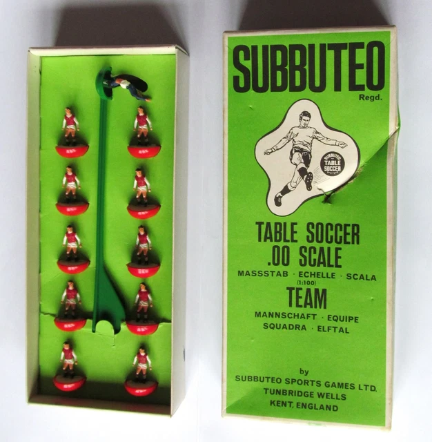 RARE SUBBUTEO 1970 Ref 16 Heavyweight HW Team ARSENAL, Rotherham RED BASE in BOX £13.00 ...