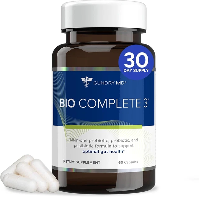 GUNDRY MD® BIO Complete 3,3-in-1 Probiotics for Gut Health,Probiotic ...