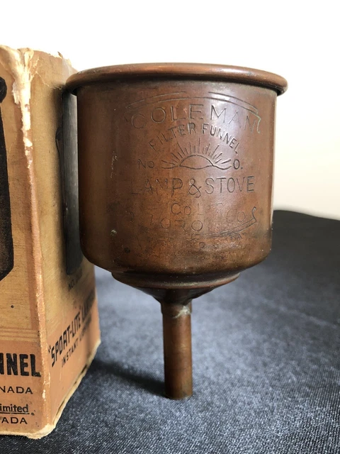 RARE COLEMAN COPPER Filter Funnel With Box Canada No.0 $150.00 ...