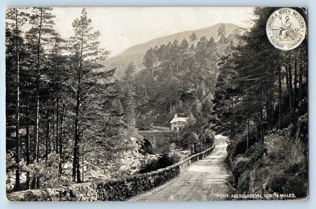 NANTMOR GWYNEDD NORTH Wales Postcard View of Pont Aberglaslyn Railway ...