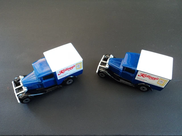 MATCHBOX ('SUPERFAST') MODEL A Ford Kelloggs Van x2. Mint. Orig mailing ...