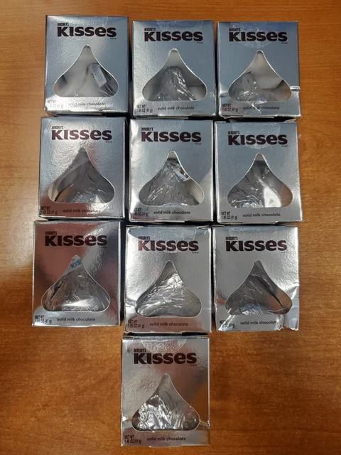 10 PK: HERSHEY'S KISSES Solid Milk Chocolate Kiss, 1.45 oz.ea Exp 1/31/25 - E2C £15.43 - PicClick UK