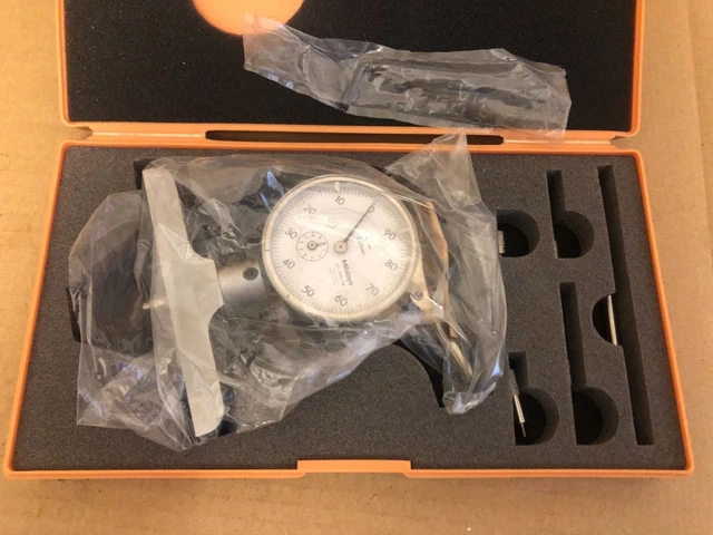MITUTOYO DIAL INDICATOR Depth Gauge, Metric. 0 to 200mm, 0-10mm travel ...