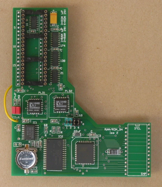 ACORN BBC MICRO 16 socket battery backed RAM ROM EEPROM expansion board ...