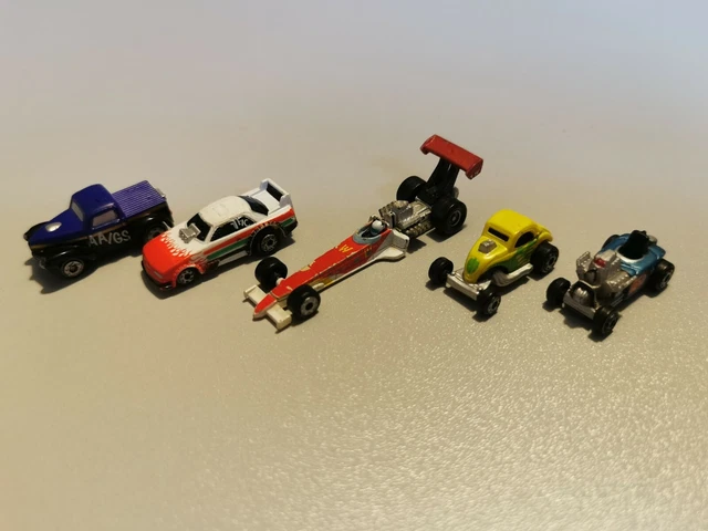 MICRO MACHINES FUNNY Cars & Drag Racers Vintage Galoob 5 Cars - Rare ...