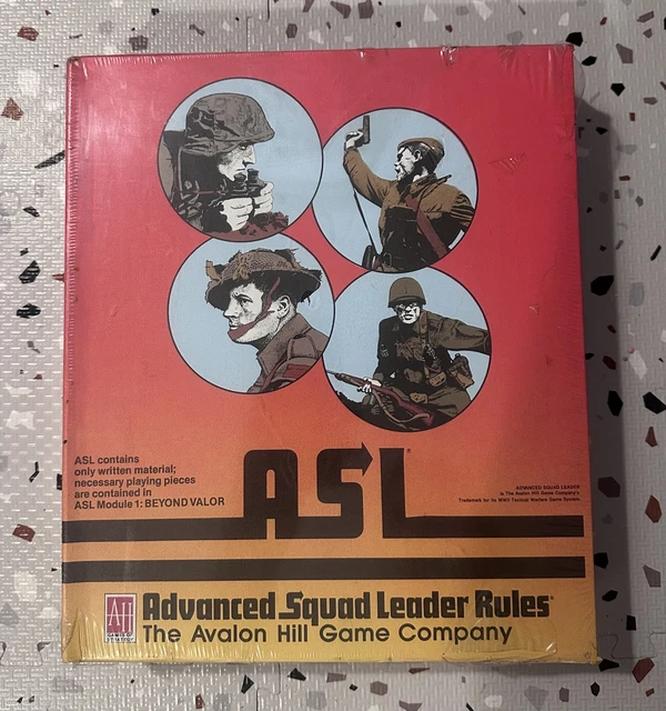 ADVANCED SQUAD LEADER Rules Binder w/ Slipcase ASL Avalon Hill Vintage ...