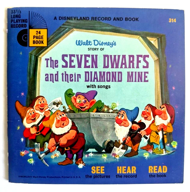 THE SEVEN DWARFS and their Diamond Mine book and record #314 1967 $3.00 ...