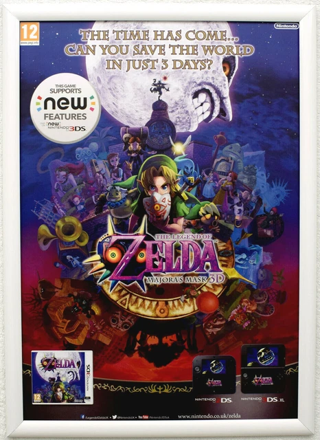 THE LEGEND OF Zelda: Majora's Mask 3D RARE 3DS 42cm x 59cm Promotional ...