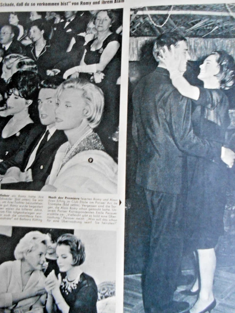 ROMY SCHNEIDER & Alain Delon- "Bunte Illustrierte" 17/1961 (D ...