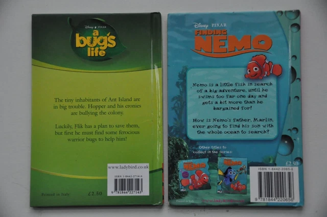 2X LADYBIRD BOOK - Disney Pixar - A Bugs Life and Finding Nemo £4.50 ...