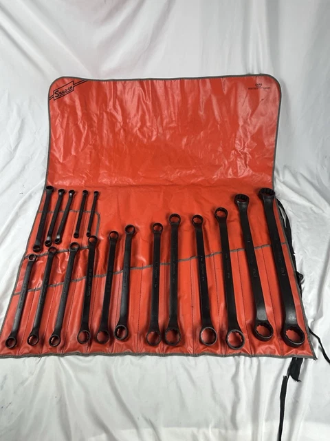 RARE SNAP-ON BLACK Oxide 17-piece 10° Offset Double Box End Set 3/8”- 1 ...