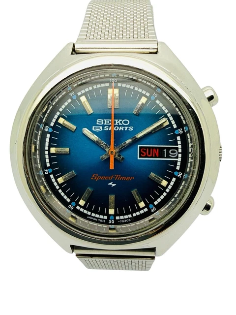 VINTAGE SEIKO SPEED-TIMER Automatic Chronograph 39mm Day-Date 1973 Ref ...