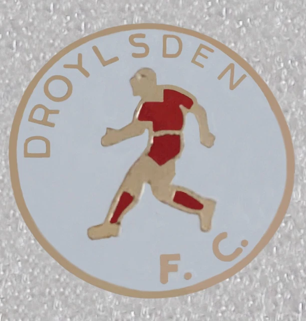 DROYLSDEN FC BADGE ( Droylden, Greater Manchester ) ENAMEL FOOTBALL PIN ...