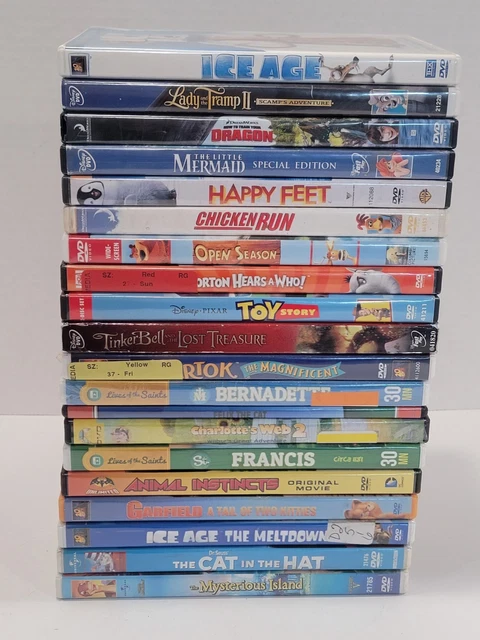 20 KIDS DVD Lot - Disney, Dreamworks, Animated, Children, Family DVDs ...