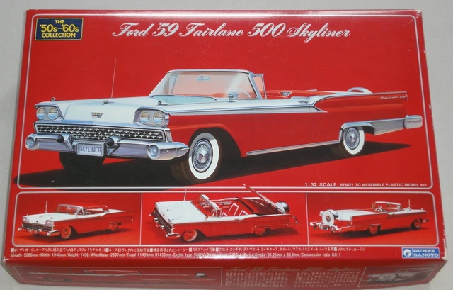 GUNZE SANGYO THE '50s-'60s Collection '59 Ford Skyliner 1:32 sealed ...