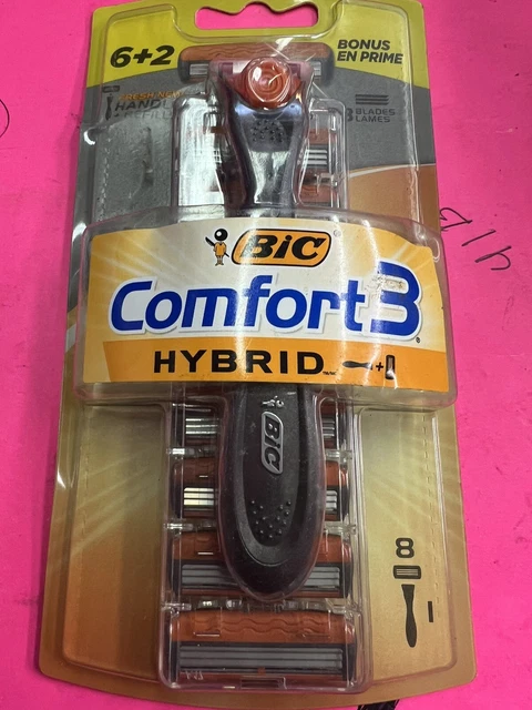 BIC HYBRID3 COMFORT Mens Triple Blade Disposable Razor 6-Count NEW in ...