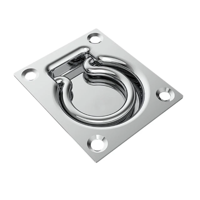 BOAT HATCH RECESSED Pull Handle Lashing Ring Easy to Install Tiedown ...