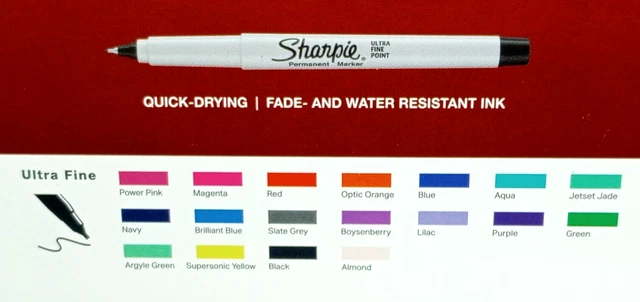NEW SHARPIE ULTRA Fine Point Permanent Markers Limited Edition 18ct ...