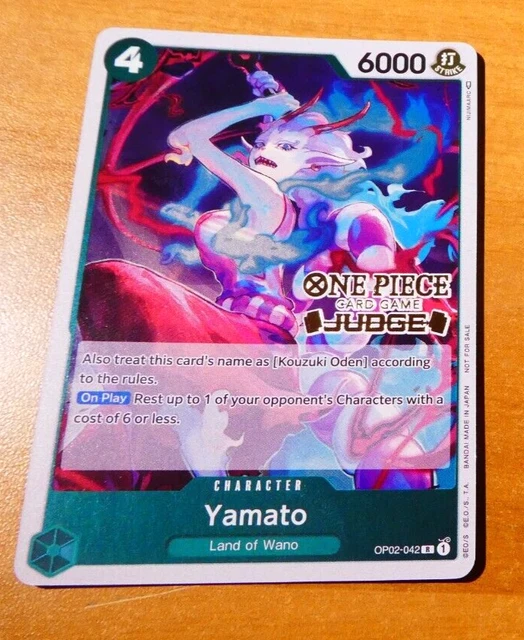 ONE PIECE ENGLISH Card Rare Judge Game Carte Promo Holo Yamato Op02-042 ...