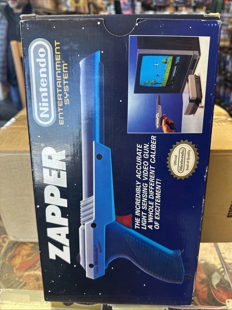 NEW NINTENDO ZAPPER Light Gun In Original Box With Foam Plastic And ...