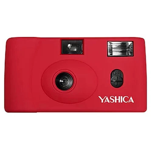 YASHICA MF-1 SNAPSHOT Art 35mm Simple Film Camera Set (Red) with Film ...