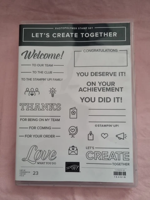 * STAMPIN UP Stempelset Let's Create Together unbenutzt * EUR 8,00 - PicClick DE