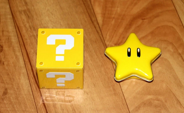 2011 NEW SUPER Mario Bros. Super Star Candies EMPTY Metal Tin Box Case ...