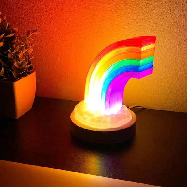 RAINBOW LED LAMP - 3D Printed £38.80 - PicClick UK