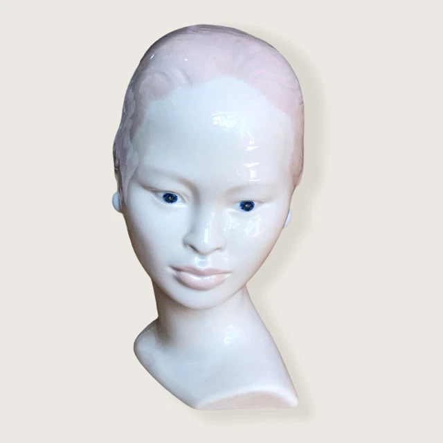 VINTAGE HOLLAND MOLD Blue Eyes Bust Head Figurine Signed Luci 1979 $35. ...