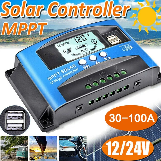 100A MPPT SOLAR Panel Regulator Charger Controller 12V/24V Auto Focus ...
