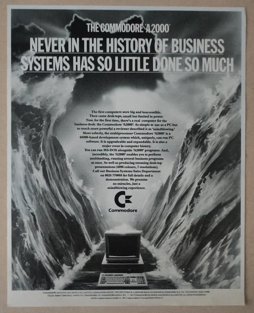 COMMODORE A2000 COMPUTER Original UK Press Advert 1988 £4.99 - PicClick UK