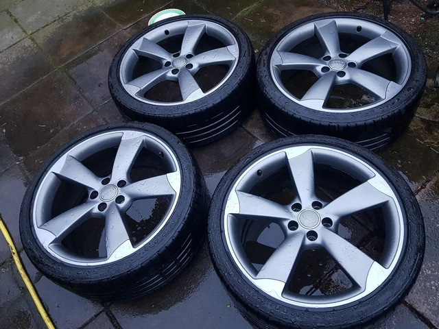20& GENUINE AUDI Rotor Alloy Wheels w/ tyres S Line RS4 A4 A5 A6 5x112 ...
