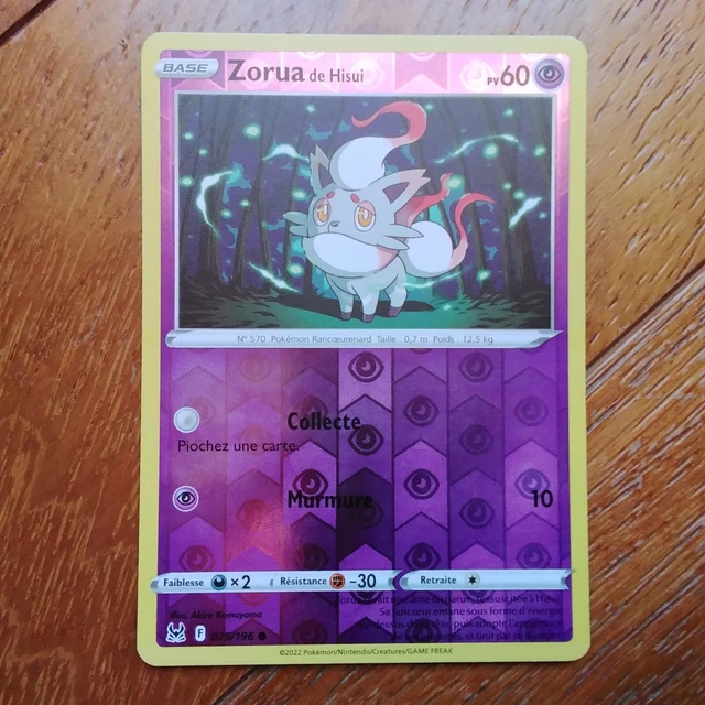 CARTE POKÉMON ZORUA de Hisui 075/196 reverse Origine Perdue fr neuve EUR 1,75 - PicClick FR