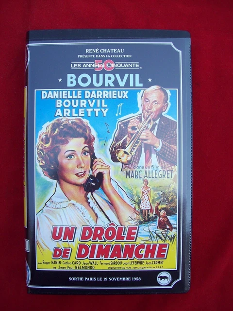 CASSETTE VHS Rene Chateau - Un Drole De Dimanche - Bourvil - Danielle Darrieux EUR 6,00 ...