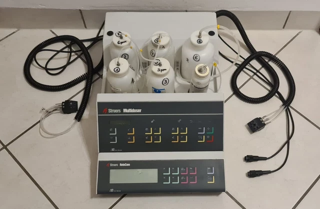 STRUERS MULTIDOSER + RotoCom for automatic dosing diamond suspension ...