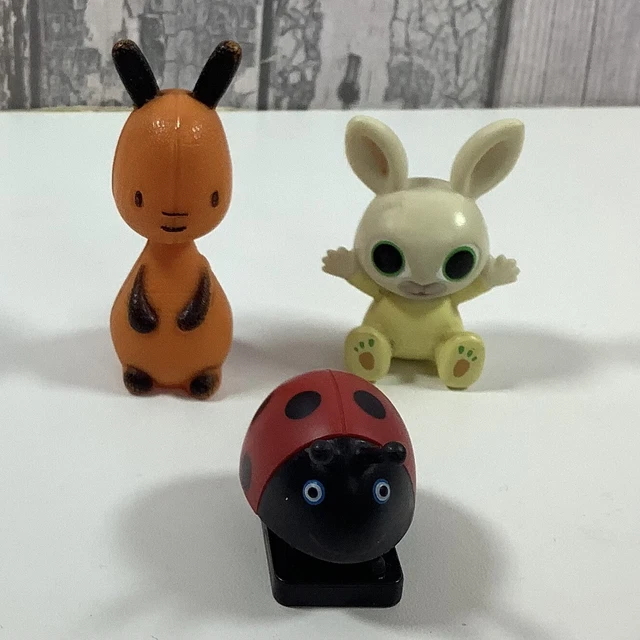CBEEBIES - BING BUNNY Charlie & FLOP Figures Bundle, Cake Toppers, TV ...