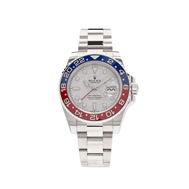 ROLEX GMT-MASTER II 126719BLRO ""Pepsi"" Quadrante meteorite oro bianco ...