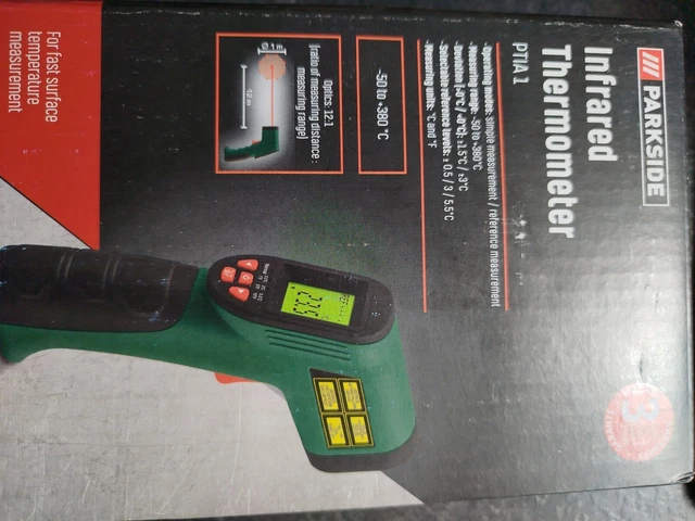 PARKSIDE INFRARED THERMOMETER Temperature Measurer Laser Assisted PTIA ...