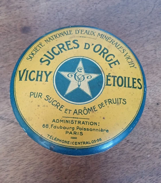 VICHY ANCIENNE BOITE Bonbon Sucre D’orge Etoiles Rare Collection EUR 8 ...