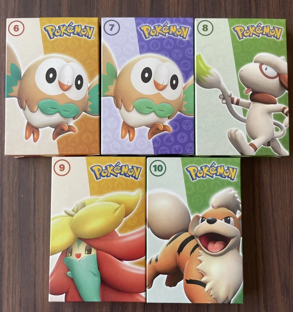 2022 MCDONALD’S POKEMON Match Battle Cards Set Of 5, Toys #6, 7, 8, 9 ...