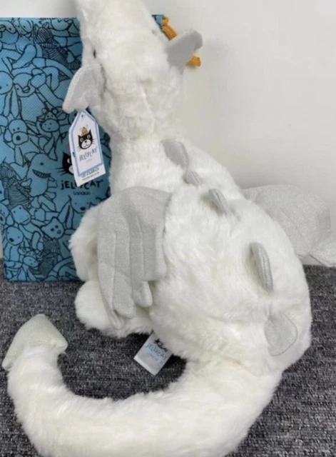 AUTHENTIC JELLYCAT MYTHICAL Animal Series Snow Dragon Plush Toy 50cm ...