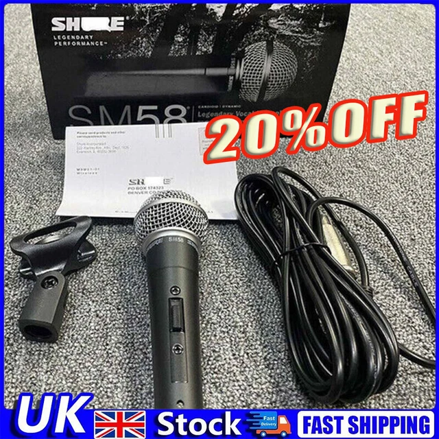 FOR SHURE SM58 Dynamic Vocal Microphone Wired Mic with Switch With Cable £22.99 - PicClick UK