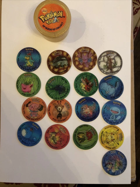 WALKERS CRISPS - Nintendo - Pokémon Tazos - 17 x Tazos + Gold Tazos ...