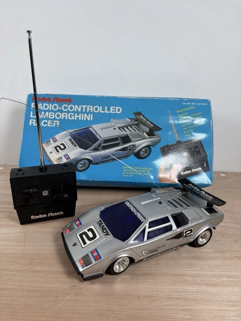TANDY RADIO SHACK RC Lamborghini Remote Control Car Vintage Retro Toy £ ...