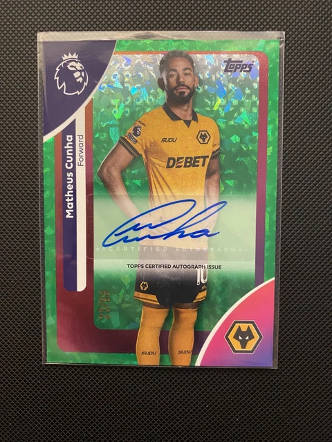 TOPPS PREMIER LEAGUE 2025/26 - Matheus Cunha Auto 23/99 - Wolves £22.99 ...