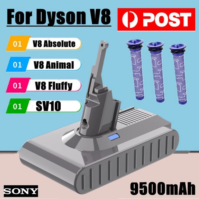 9500MAH SONY BATTERY For Dyson V8 SV10 Absolute Animal Fluffy /Pre ...