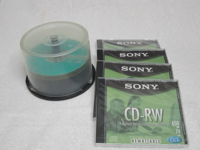 LOT OF 4 Sony CD-RW + 25 Memorex CD-RW + 6 CD-R $19.00 - PicClick