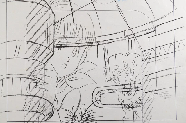 ORIGINAL BULMA DRAGON Ball Z DBZ Anime Production Layout Check Copy Cel ...