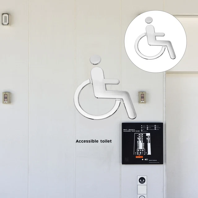 SIGNALISATION TOILETTE HANDICAPÉ Signe Plaque Toilettes Logo EUR 9,25 ...